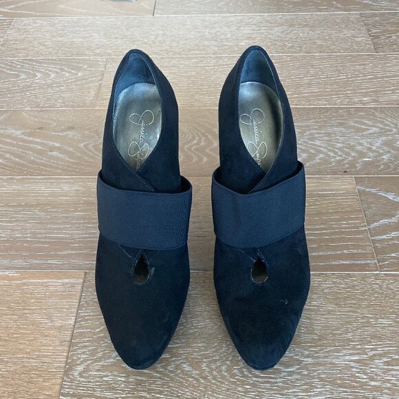 Jessica Simpson | Shoes | Jessica Simpson Suede Shootie Black 9m | Poshmark